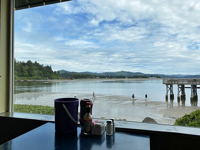 Order up! The counter might be simple, but it's the gateway to seafood happiness&mdash;where chowder dreams come true one ticket at a time.