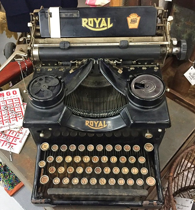 This Royal typewriter created letters, novels, and love notes long before autocorrect could ruin your romantic intentions. 