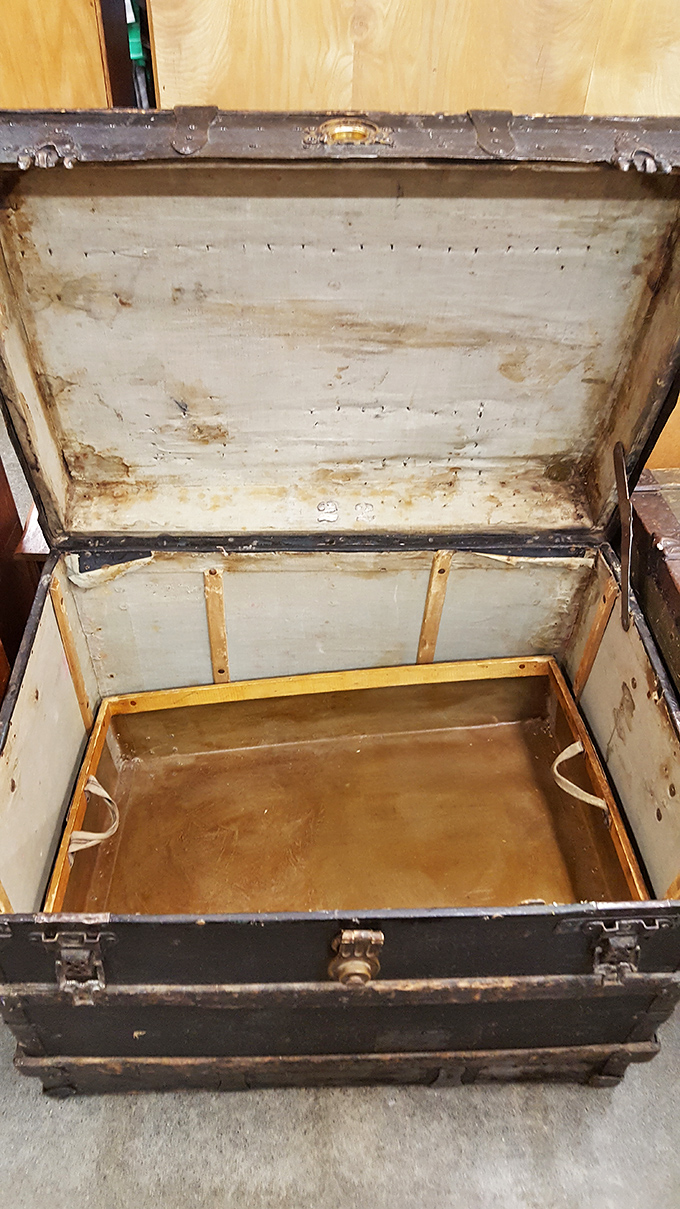 This vintage trunk has seen more of the world than most of us, and now waits for its next adventure.