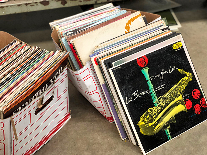 Vinyl treasures await the discerning music lover. That Les Brown album might contain the soundtrack to someone's first dance or best road trip.