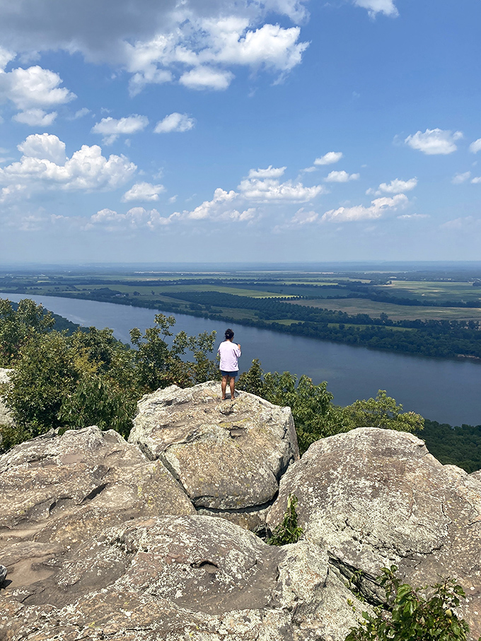 Sometimes the best view requires standing on a boulder and pretending you're starring in your own movie.