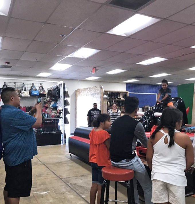 The market buzzes with shoppers hunting for their next great find. Everyone's treasure radar is on high alert.