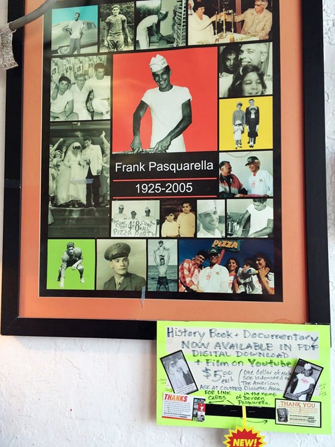 The wall display tells a story of family, tradition, and the American dream&mdash;one delicious slice at a time.