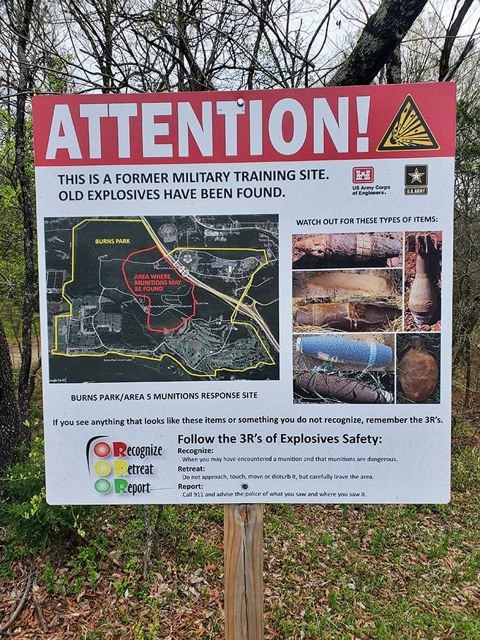 Even the warning signs have a certain charm here, like a polite Southern host setting reasonable boundaries for their guests.