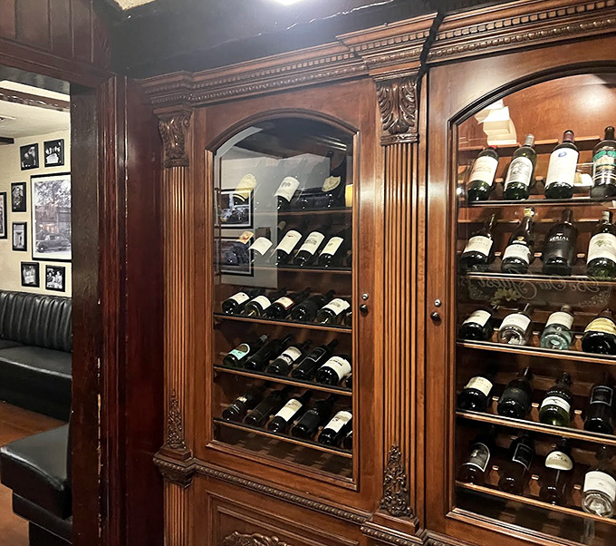 A wine collection that doesn't just pair with your meal but with entire decades of dining memories made within these walls.