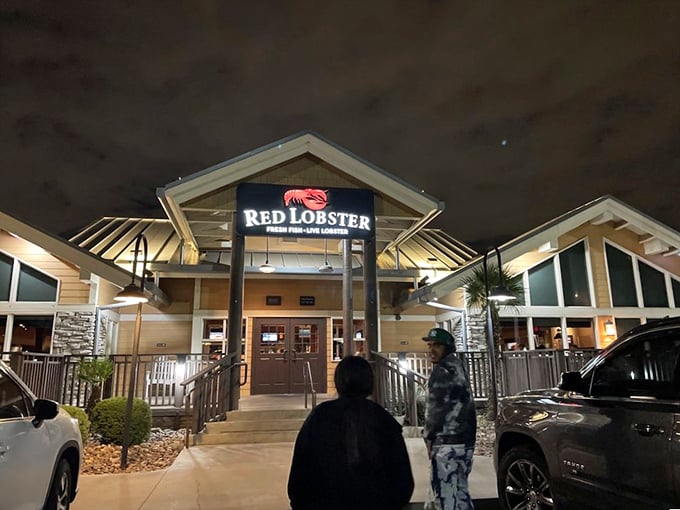 Red Lobster's familiar wooden facade welcomes seafood lovers of all ages. Sometimes comfort food means cheddar bay biscuits and a perfectly prepared lobster tail.