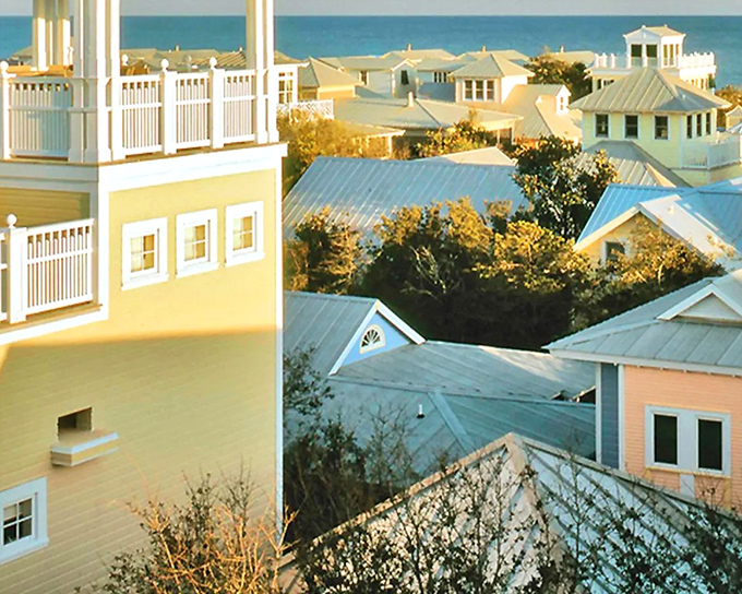 Seaside's pastel cottages and white picket fences create a community so picture-perfect you'll check twice to make sure you haven't wandered onto a movie set.