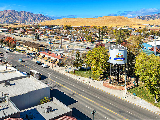 Tehachapi's downtown stretches toward distant mountains, offering that perfect blend of accessibility and escape that defines foothill living.