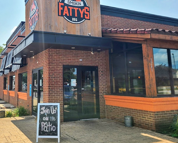 Brick, wood, and a name that makes you smile&mdash;Smokin Fattys combines solid construction with seriously good BBQ. That patio beckons!