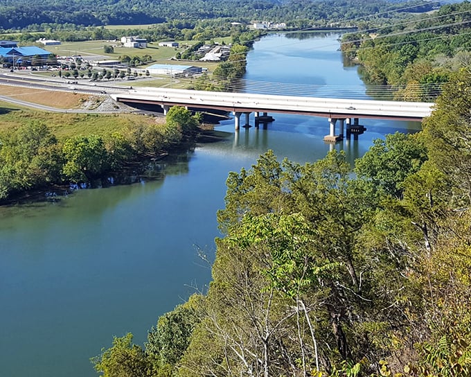 The French Broad River flows like a blue ribbon through the landscape. Fishing here costs nothing but time&mdash;and maybe a few worms.