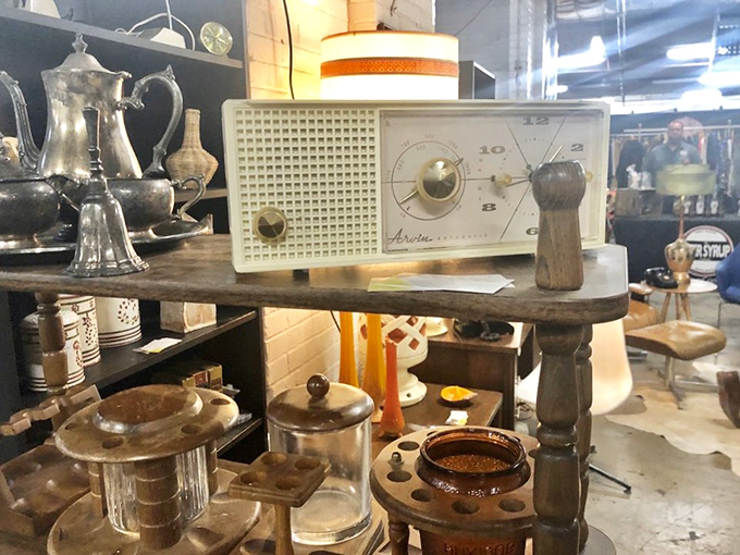 A vintage radio sits quietly, remembering when families gathered around it like we gather around Netflix today.