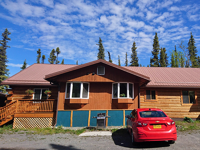 Cabin comfort with a view. This wooden retreat perfectly captures Alaskan living&mdash;practical, warm, and with nature's splendor just beyond the porch.