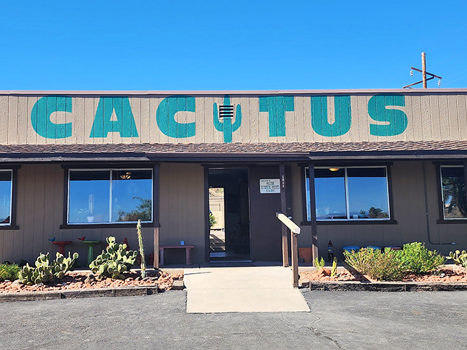 The Cactus restaurant welcomes diners with appropriate landscaping. Where the food is anything but prickly, despite what the name suggests.