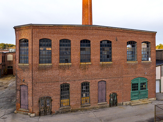 Arkwright Mill's weathered brick facade tells the story of Rhode Island's industrial past better than any textbook.