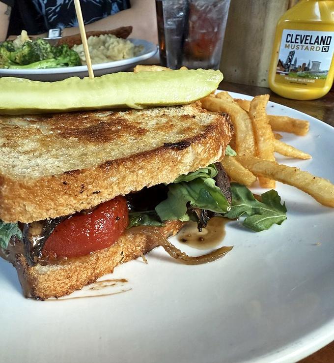 A sandwich that proves vegetables can party just as hard as meat. Those mushrooms didn't come to play&mdash;they came to slay.