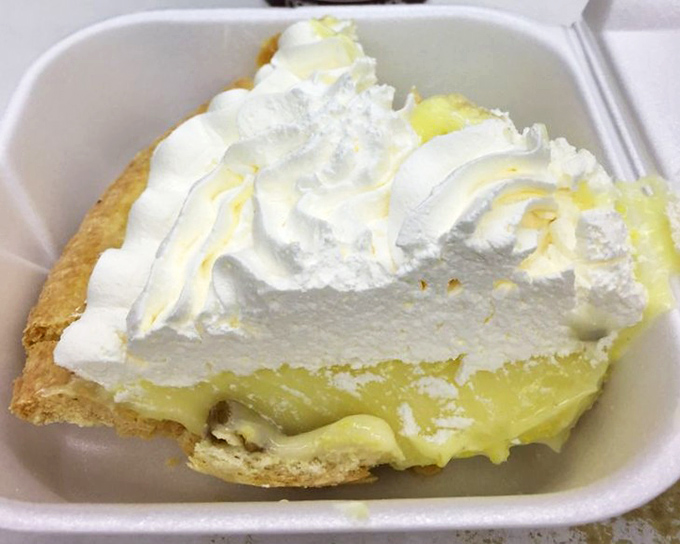 Banana cream pie with a cloud of whipped cream—the kind of dessert that makes you wonder why you ever bother with trendy sweets.