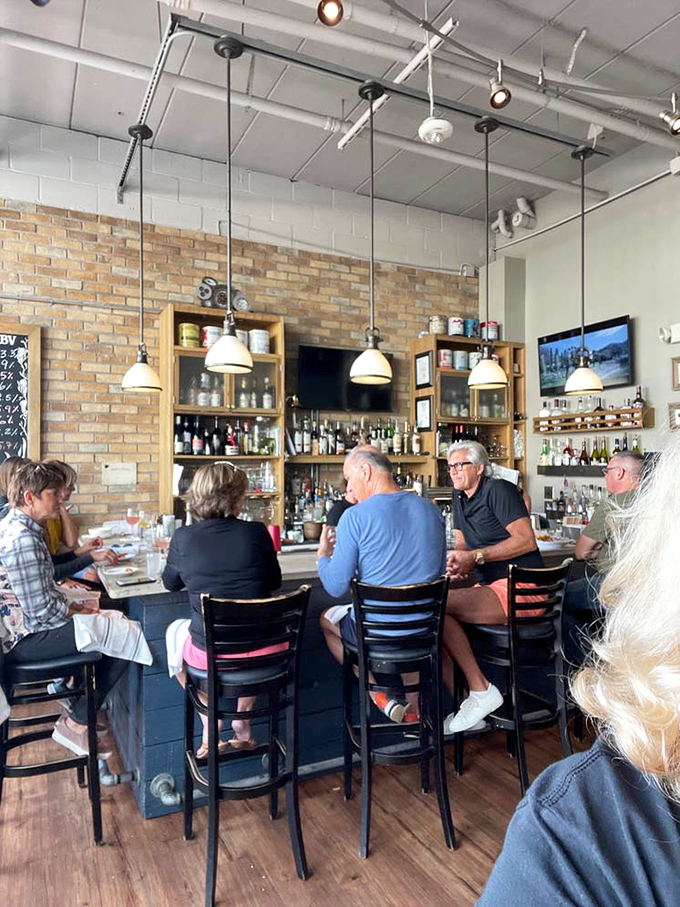 The bar scene unfolds like a delicious human diorama &ndash; strangers becoming friends over shared plates and stories that flow as freely as the drinks.