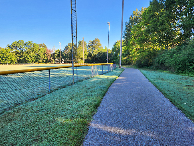 The baseball field waits for its next game, where future major leaguers and weekend warriors share the same dreams.