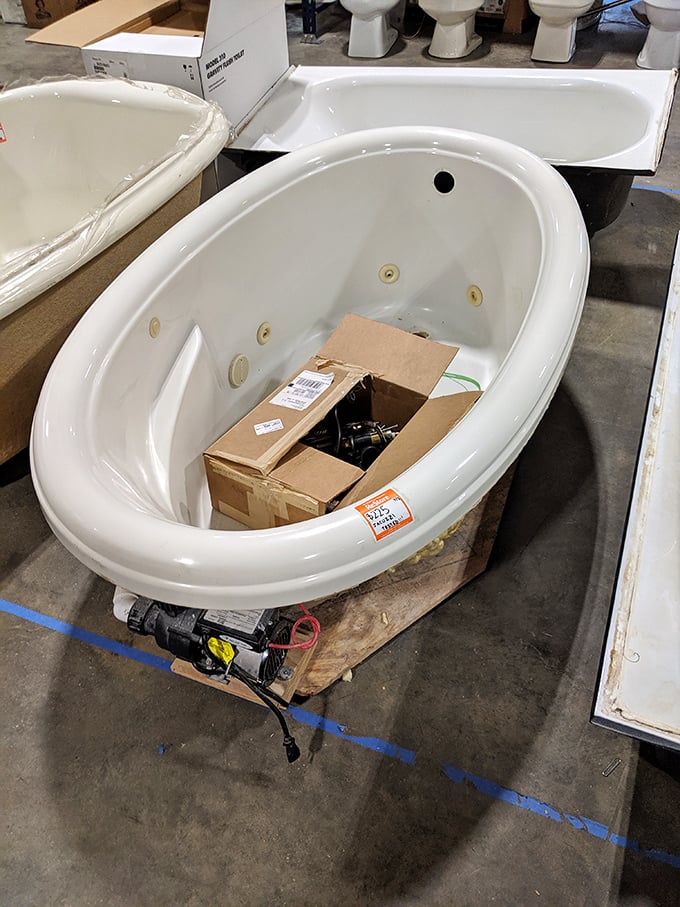 That pristine jetted tub proves luxury doesn't always require a luxury price tag &ndash; spa day, anyone?