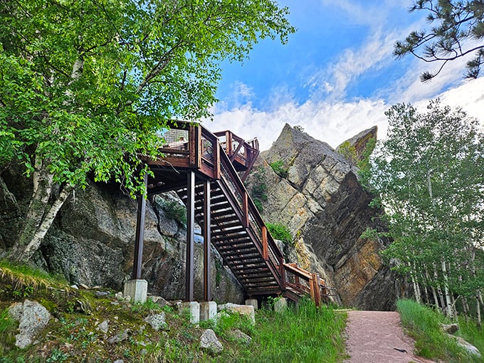 That stairway leading up through massive granite boulders at Big Rock Park isn't intimidating&mdash;it's an invitation to adventure your inner child craves. 
