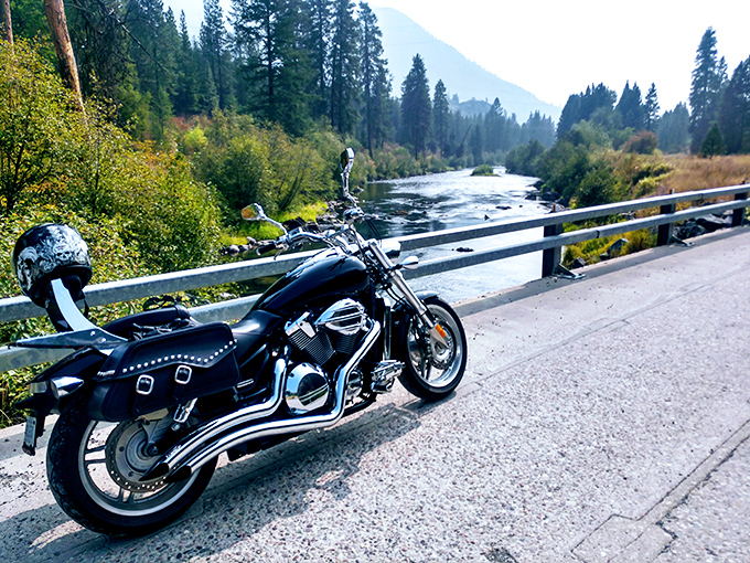 The perfect pairing: A motorcycle adventure alongside the Thompson River combines freedom and natural splendor in one exhilarating package.