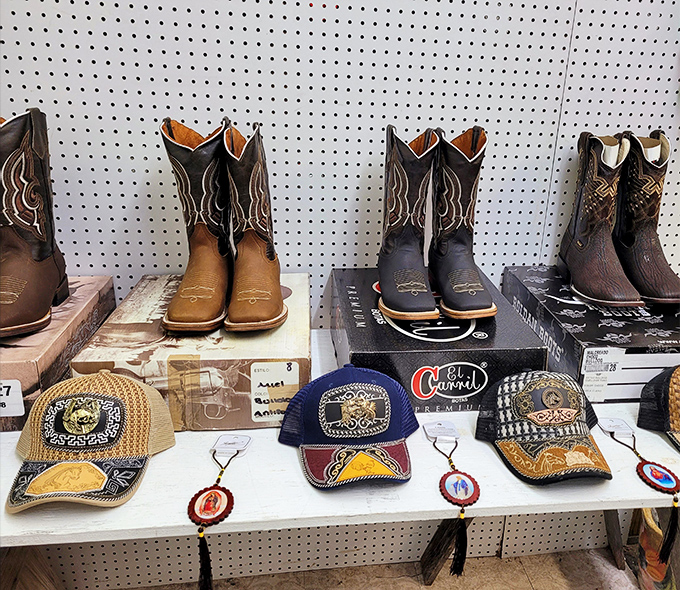 Western wear meets Florida flair. These boots and caps would look right at home whether you're line dancing or just lounging in style.