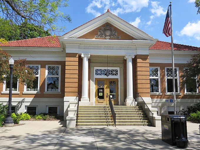This Carnegie Library stands as proudly as it did a century ago, offering knowledge and air conditioning&mdash;both equally treasured during Wisconsin summers.