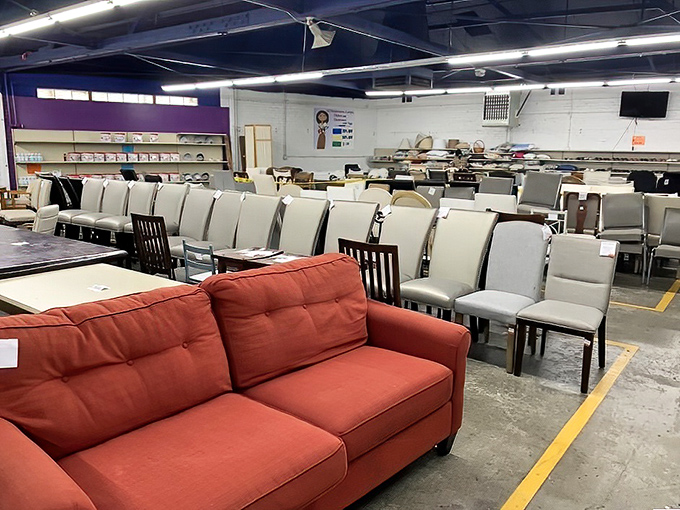 The furniture section resembles a living room showroom, except everything here comes with both character and an affordable price tag.