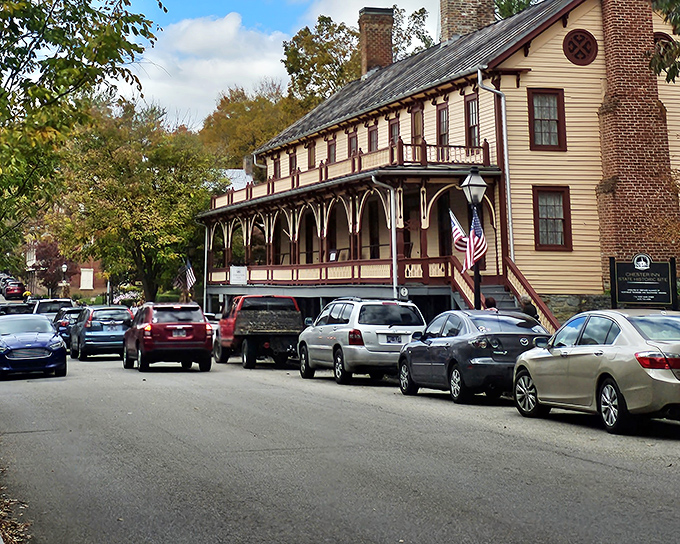 The Chester Inn has welcomed travelers since 1797. Its distinctive porch and architectural details speak to an era when journeys were measured in days, not hours.