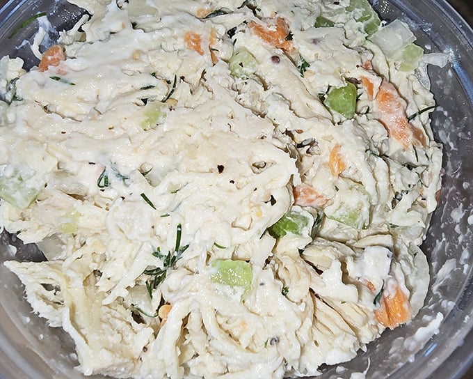 This chicken salad isn't just mixed&mdash;it's orchestrated, with each ingredient playing its perfect part in a symphony of comfort food.