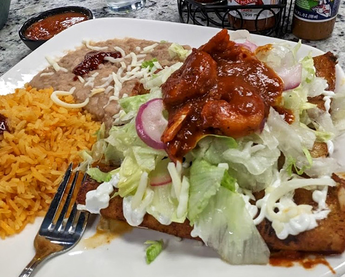 These enchiladas don't just satisfy hunger&mdash;they solve problems. Whatever was bothering you before this plate arrived is now officially irrelevant.