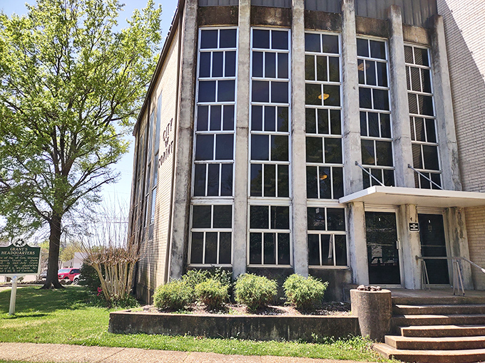 City Hall's impressive windows reach skyward, much like Corinth's community spirit, in a building that manages to be grand without being grandiose.