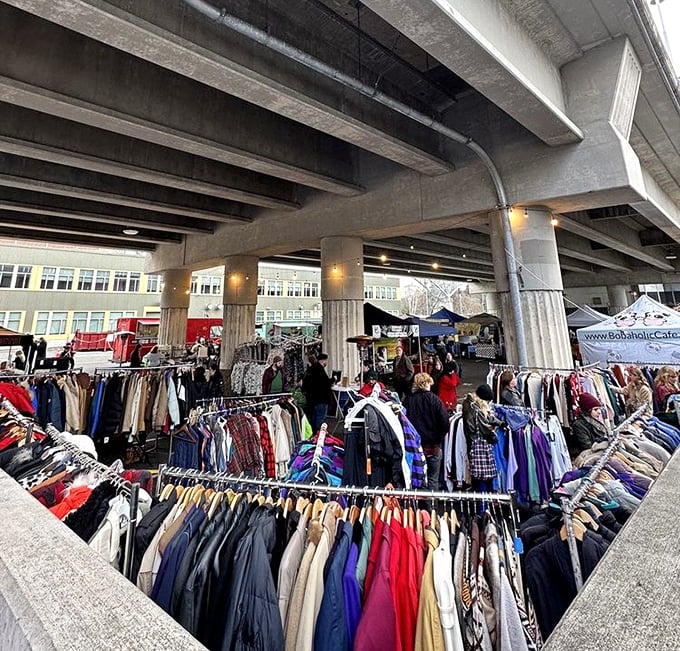 The under-bridge clothing bazaar&mdash;where Seattle's famous rain can't dampen the thrill of finding that perfect vintage jacket or quirky sweater.