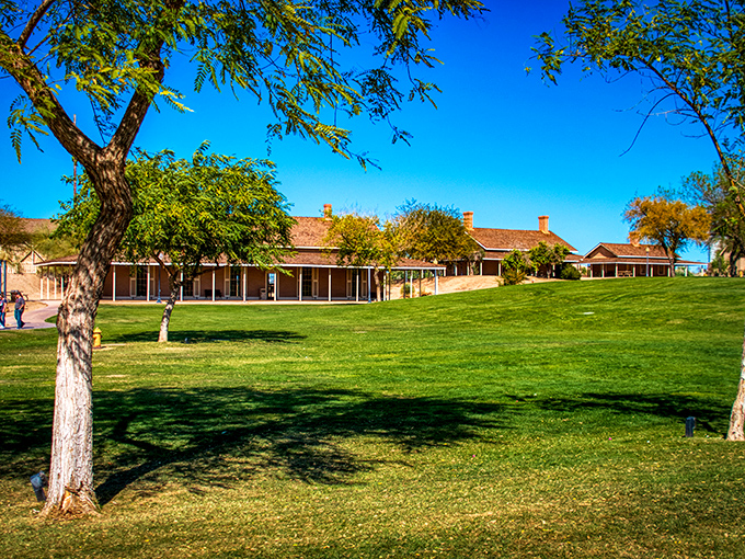 Colorado River State Historic Park showcases perfectly preserved buildings where history basks in the sunshine alongside visitors.