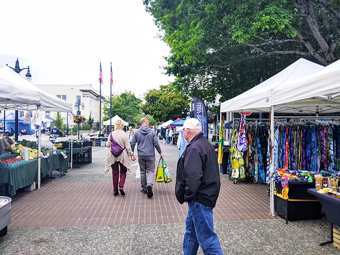 The farmers market transforms ordinary streets into a vibrant community celebration where the "shop local" mantra comes deliciously to life.