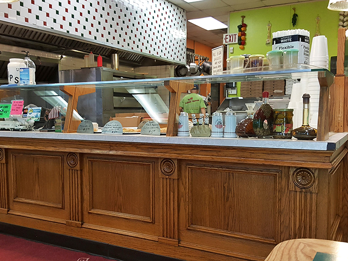 The counter&mdash;where pizza dreams come true and the aroma of decades of delicious Italian-American cooking has permanently infused the wood.