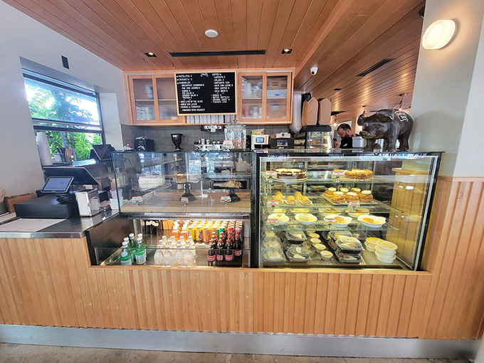 Where the magic happens. That pastry case is basically a glass treasure chest of Cuban-inspired delights.