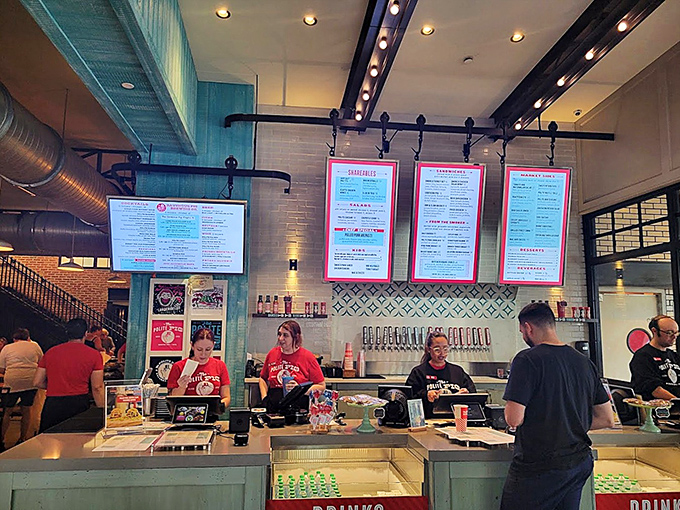Order at the counter, where friendly staff stand ready to guide you through your impending meat coma with genuine enthusiasm.