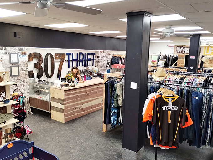 The men's section stretches into the distance &ndash; a testament to the store's impressive inventory and thoughtful organization.