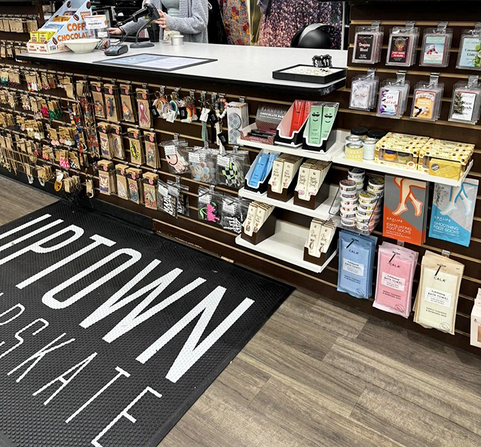 Checkout counter candy for the impulse buyer. Small treasures and accessories await while you're paying for your bigger fashion finds.