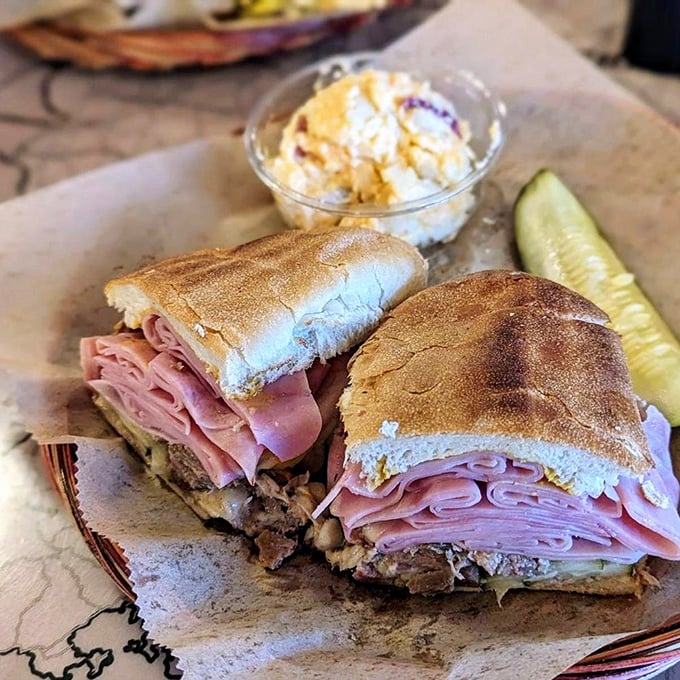 The Cuban sandwich that bridges continents – Tampa meets Europe in the most delicious diplomatic meeting ever.