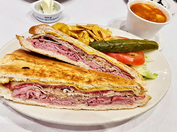 The Cuban sandwich that launched a thousand debates. Pressed to perfection, it's the diplomatic resolution between Tampa and Miami's sandwich rivalry.