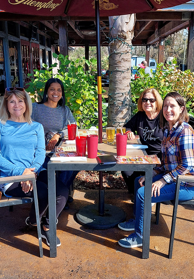 The outdoor patio offers the perfect setting for catching up with friends while Florida's sunshine does what it does best.