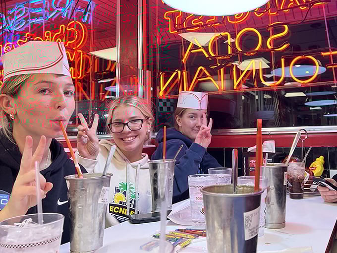 The true measure of a great milkshake place? The expressions of pure joy as straws deliver creamy happiness directly to the soul.