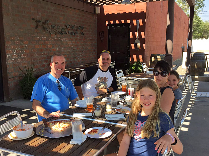 The outdoor patio offers dappled sunlight and fresh air &ndash; the ideal setting for enjoying pizza with good company on a beautiful Nevada day.