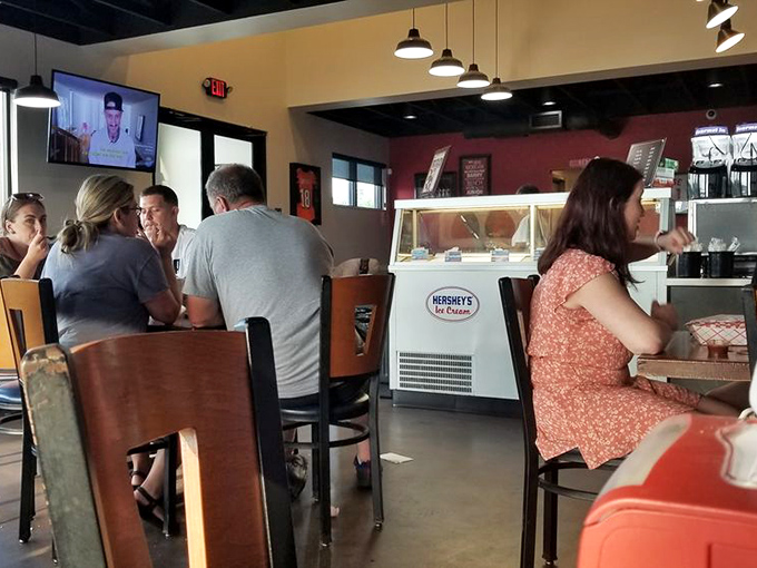The true measure of a BBQ joint: people too busy enjoying their food to notice they're being photographed. 