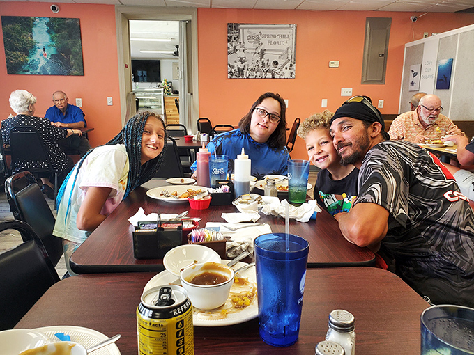 The true measure of a great local restaurant: families gathering around tables, creating memories one breakfast plate at a time.
