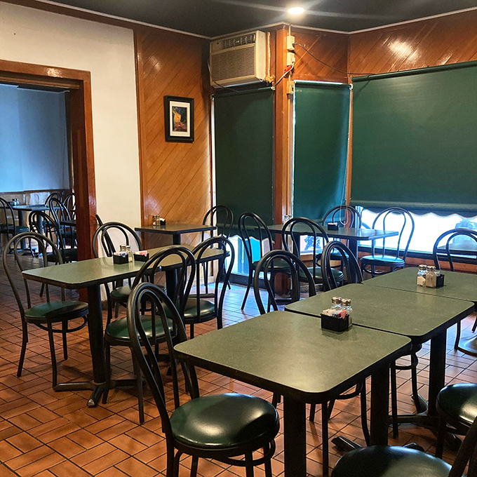 Simple tables, comfortable chairs, and the promise of good food. Sometimes the best dining rooms are the ones that let the food do the talking.