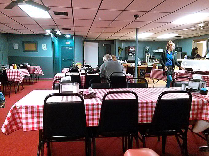 Red-checkered tablecloths in the dining area create that "I've come home" feeling, even on your first visit.