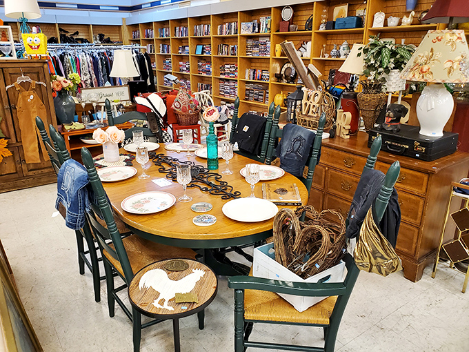 This dining set has hosted countless family dinners and is ready for yours. The chairs have already been broken in for maximum comfort.